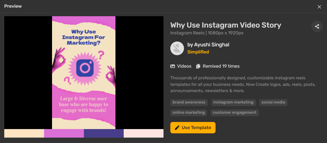 Capitalize on your Instagram Reels with Templates| Simplified